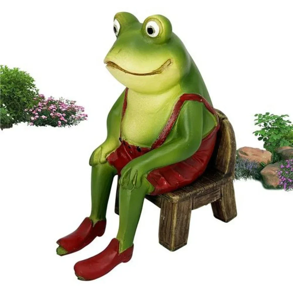 Accents | Garden Frog Statue Outdoor Decor Resin Sitting Frog Figurines ...